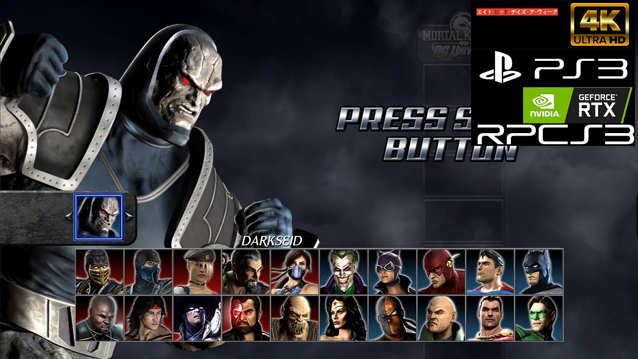 MK vs DC Darkseid Arcade Mode RPSC3 PS3 emulator 4K 60FPS - YouTube