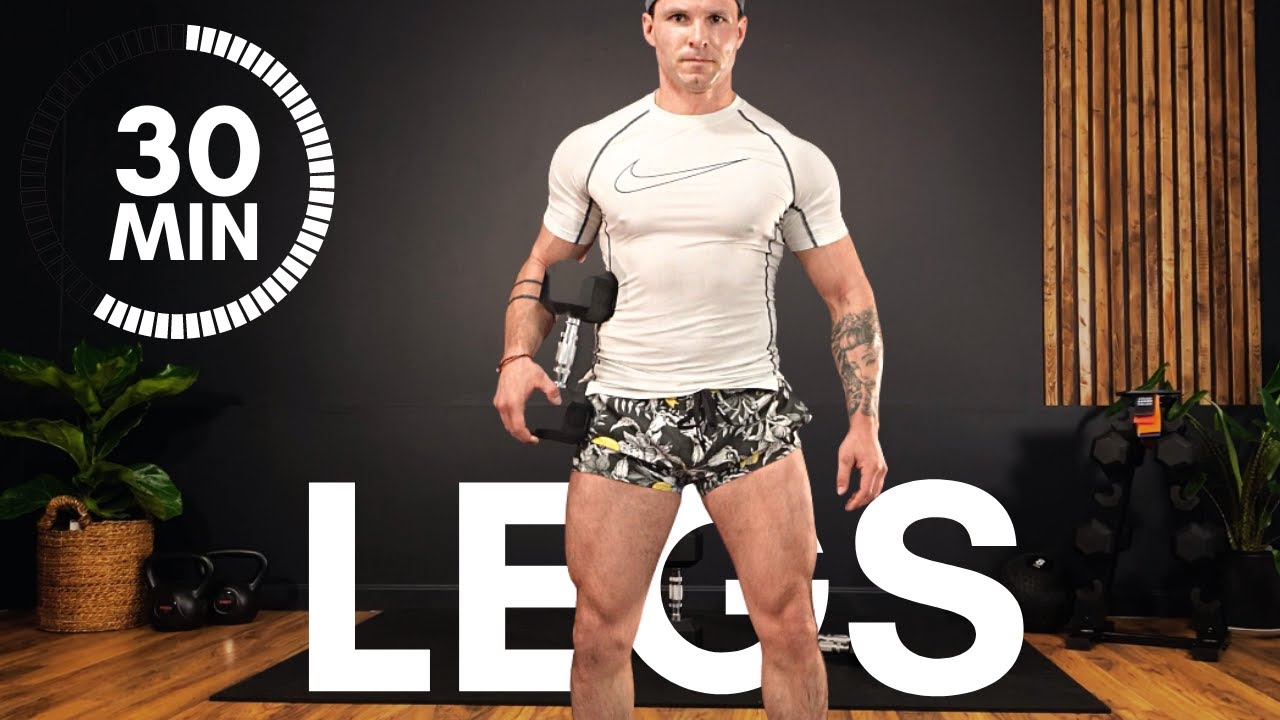 30 MIN LEG WORKOUT with DUMBBELLS (Follow Along & Build Legs at Home ...