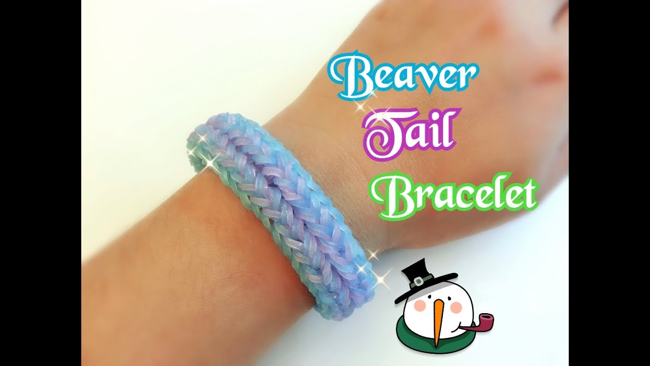 Beaver Tail Rainbow Loom Monster Tail Bracelet Tutorial ~ How To - YouTube
