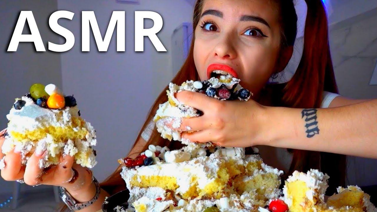Asmr Eating Chocolate Cake Cake Eating Video Eating Sounds