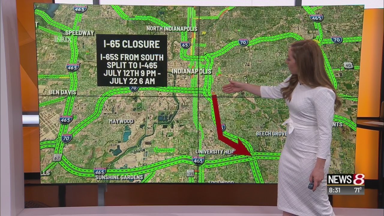 INDOT announces major interstate closures for this month - YouTube