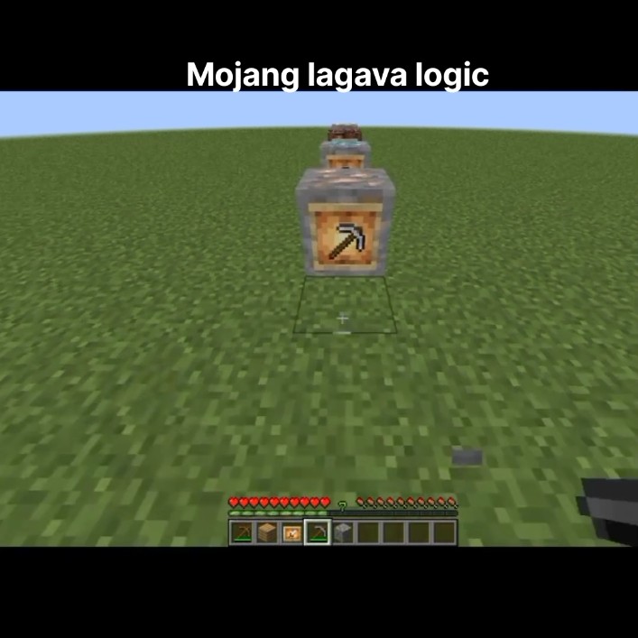 Minecraft lagava mojang logic #shorts #minecraft #viral - YouTube