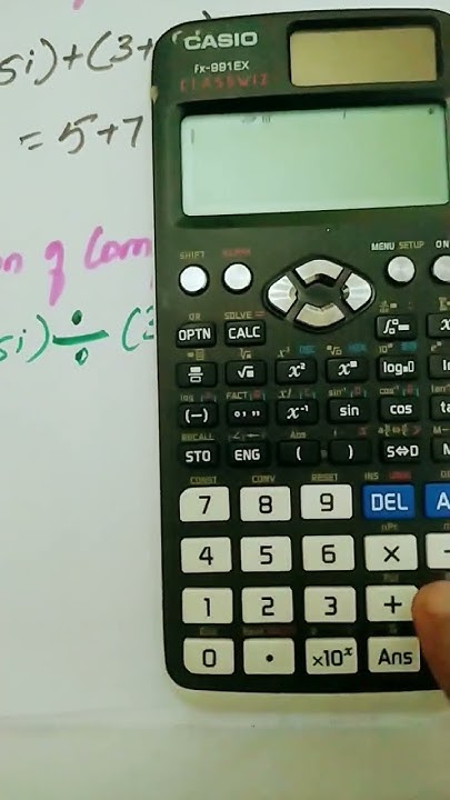 Division of complex number using calculator - YouTube