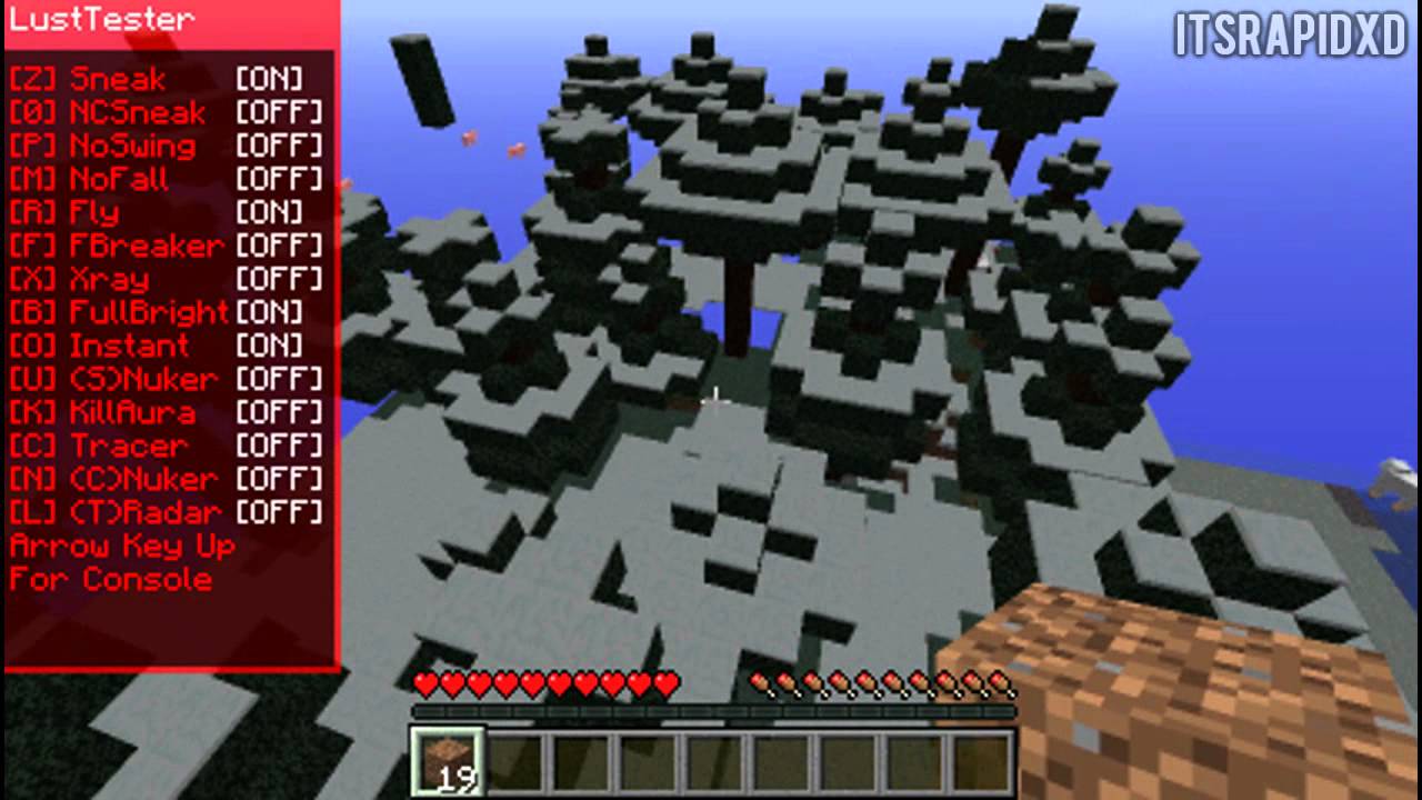 Minecraft MODS?!: LustTester Hacked Cilent w/Download. - YouTube