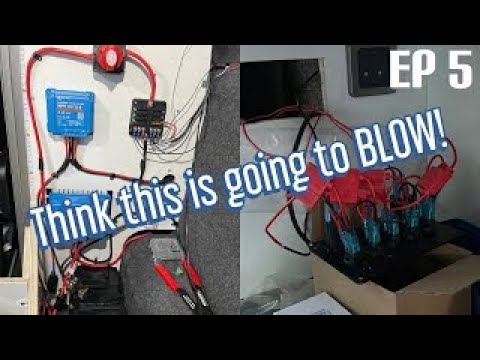 Ep 5 Transit custom MSRT Camper Van Kitchen Install and 12v electrics ...