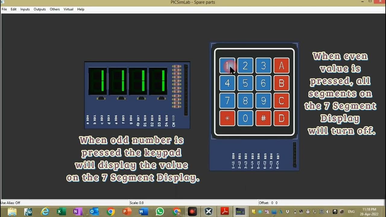 Lab 3 : PIC Input and Output Interfacing (7 Segment and Keypad) - YouTube