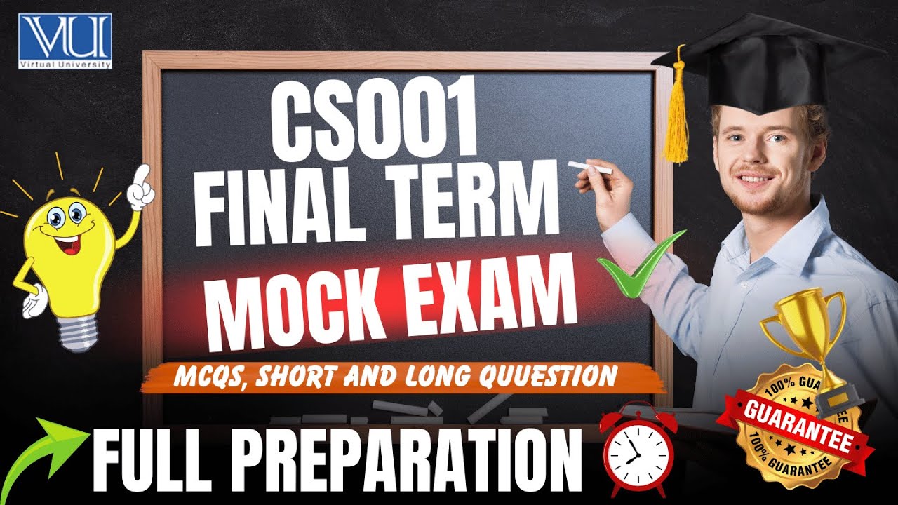 CS001 Final Term Exam |MCQS, Long & Short Questions Preparation ...