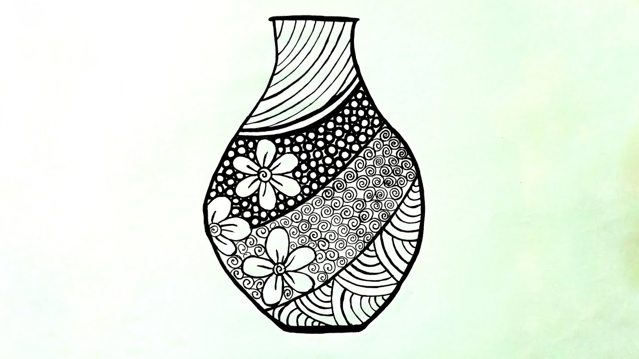 how to draw mandala art on flower pot #mandala_art #Art's - YouTube