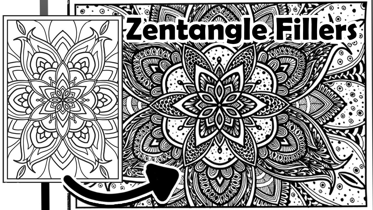 Mandala Fillers || Doodling Fillers || Zentangle Fillers Practice ...