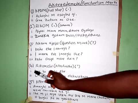 Akara edemede(punctuation marks) - YouTube