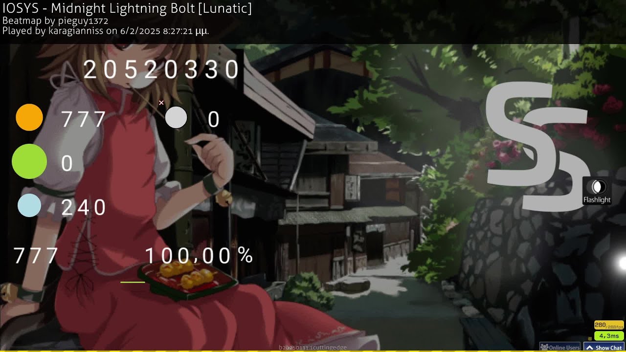 [Osu!CTB] IOSYS -Midnight Lightning Bolt FL SS (205 PP) - YouTube
