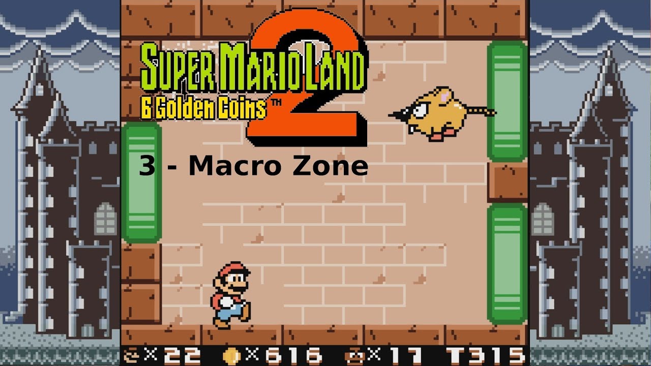 Super Mario Land 2 DX | Stage 3 - Macro Zone | Playthrough (all stages ...