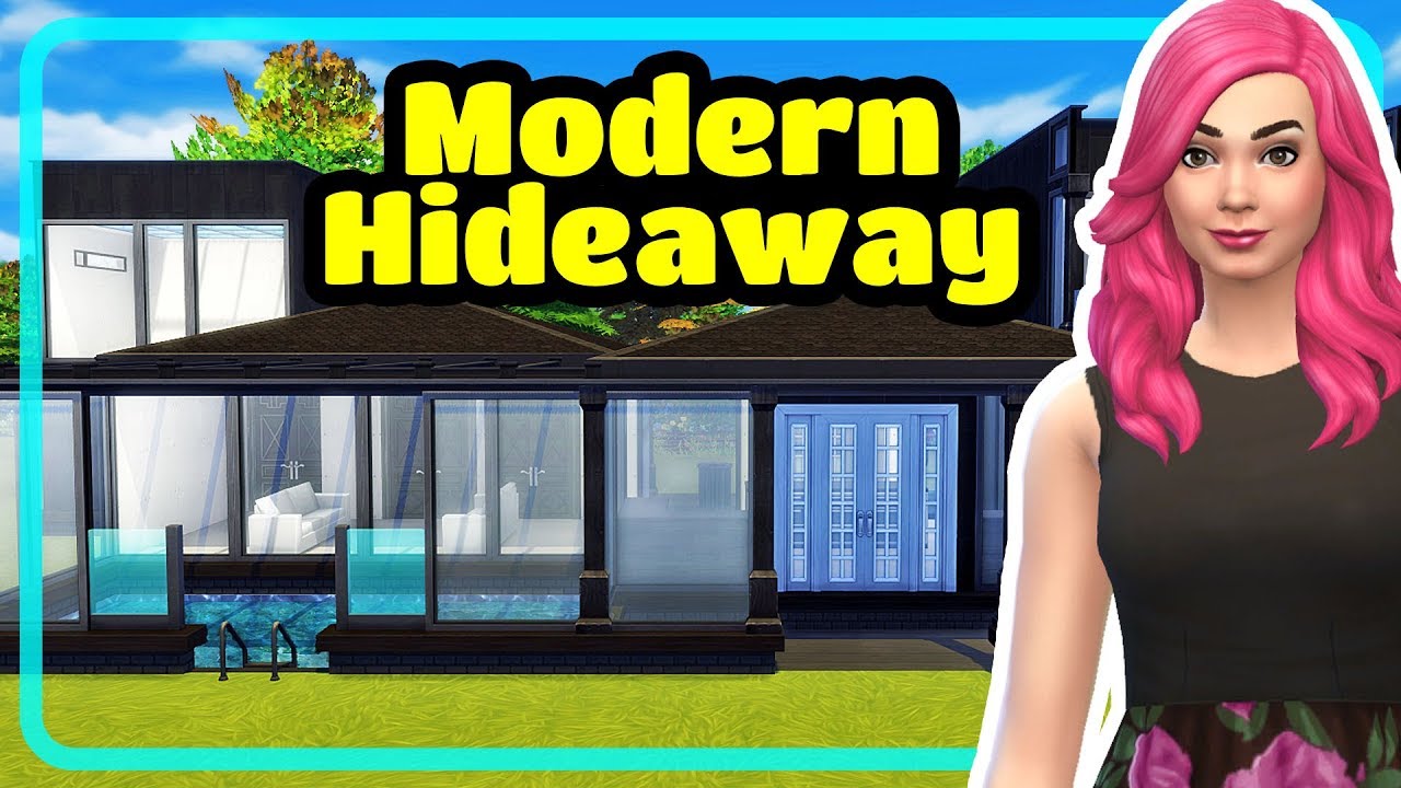 The Sims 4 Modern Hideaway House Shell Speed Build - Build Me! - YouTube