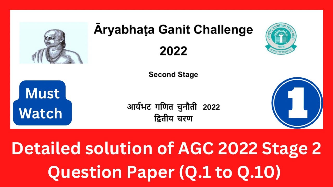 Detailed solution of second stage question paper of Aryabhata Ganit ...