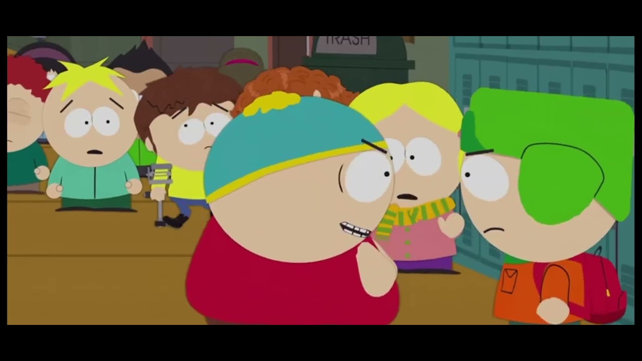 Cartman and Kyle fight's at school - YouTube