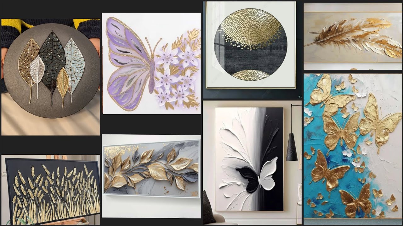 Modern canvas painting ideas/ Latest texture painting art 2025/Wall ...