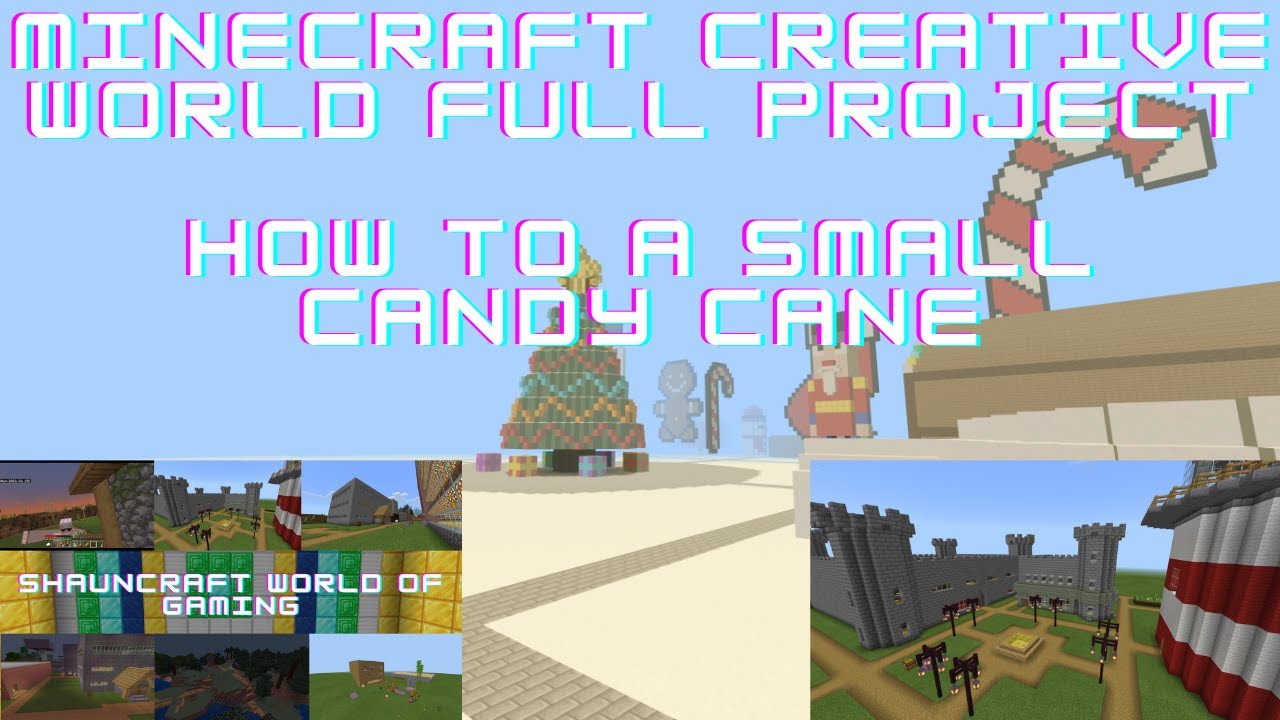 minecraft creative world full projects how to make a small candy cane ...