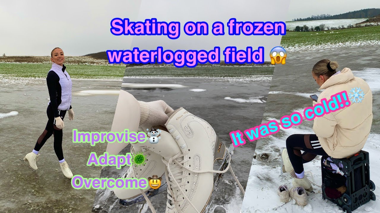 Ice skating on a frozen field in Northern Ireland - YouTube