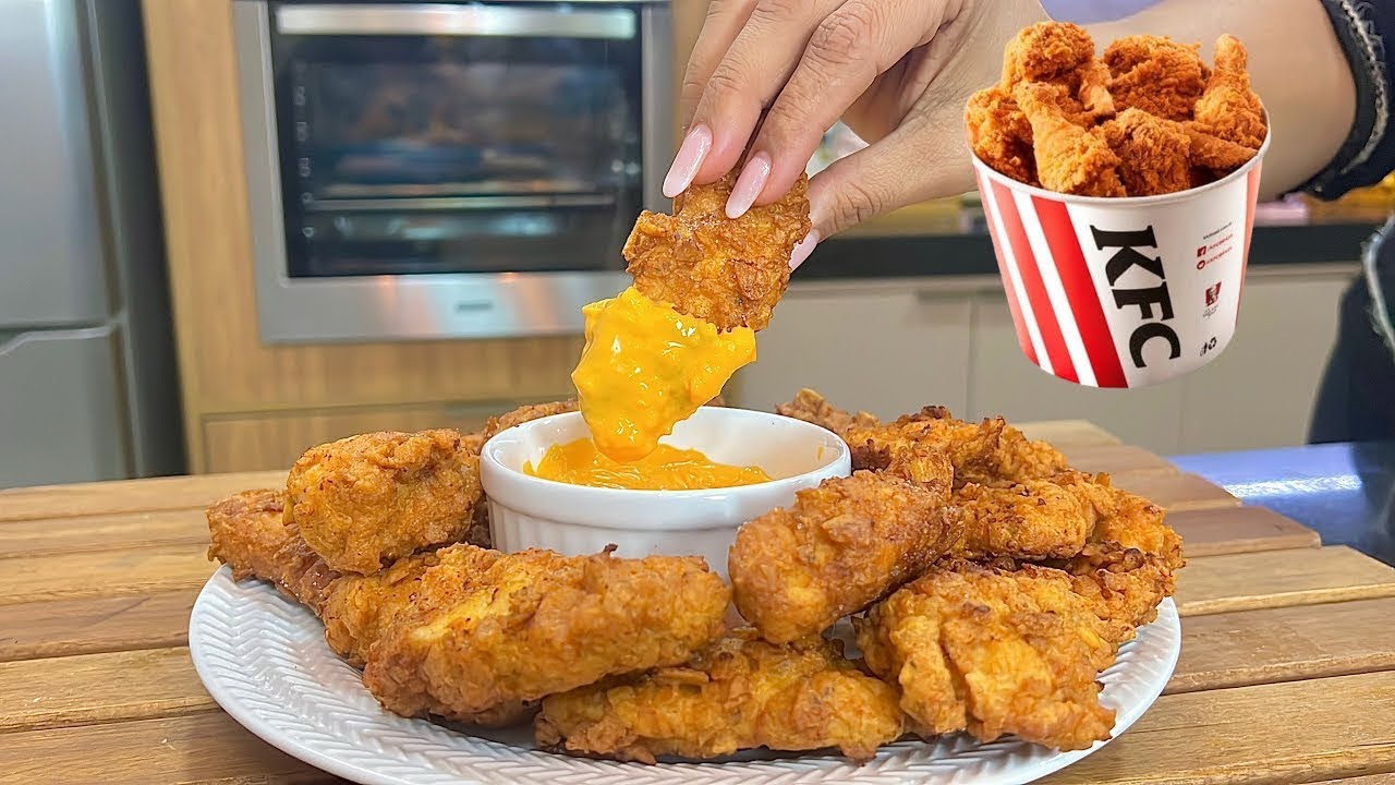 FRANGO FRITO DO KFC - SEQUINHO - MUITO CROCANTE - SUCULENTO - TATA ...