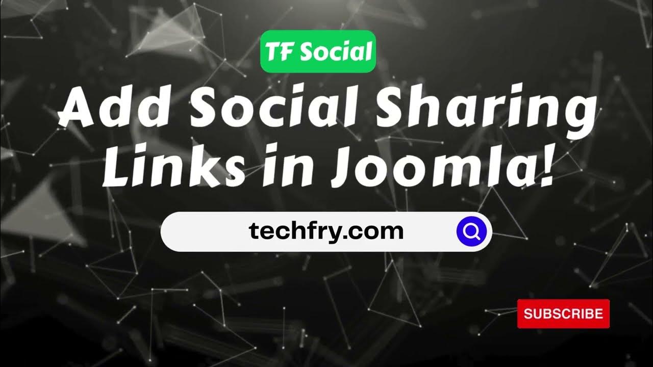 How to Add Social Sharing Links in Joomla? - YouTube