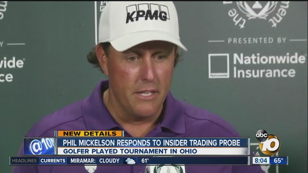 Phil Mickelson responds to insider trading probe - YouTube