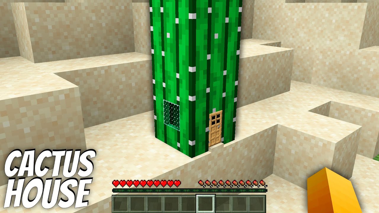 I found a HOUSE INSIDE CACTUS in Minecraft ! What's INSIDE the SECRET ...