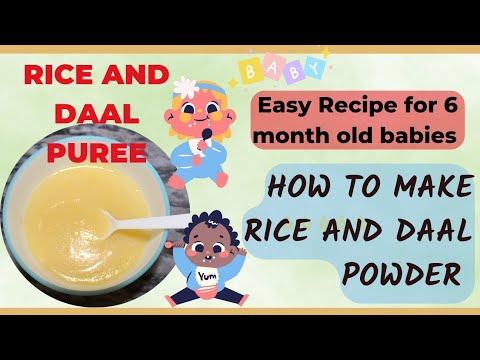 Rice and Moong Daal Puree for Baby|Baby Food for 6 month old|Lunch ...