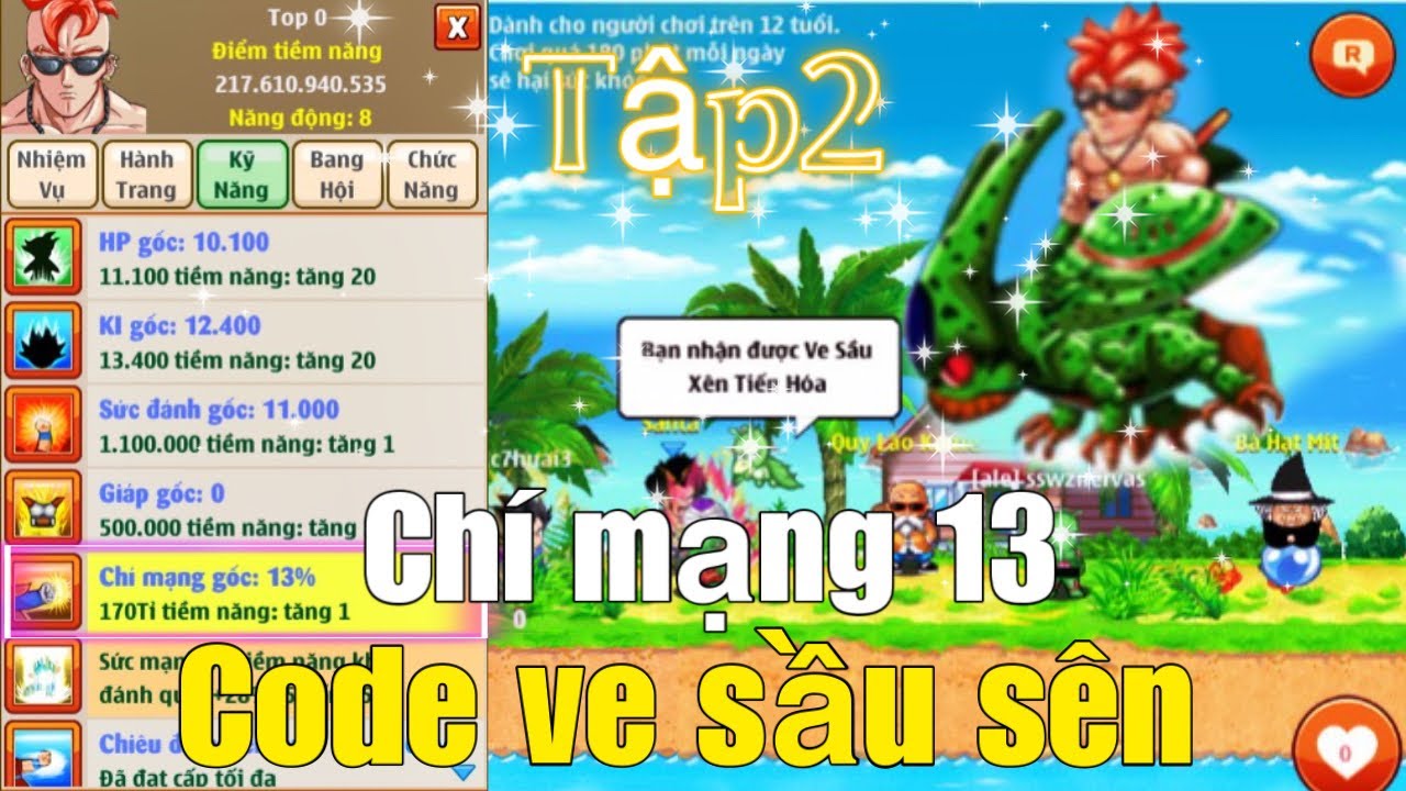 Ngọc Rồng Online - Code Ve Sầu Sên Vĩnh Viễn...Nâng Full Chí Mạng Gốc ...