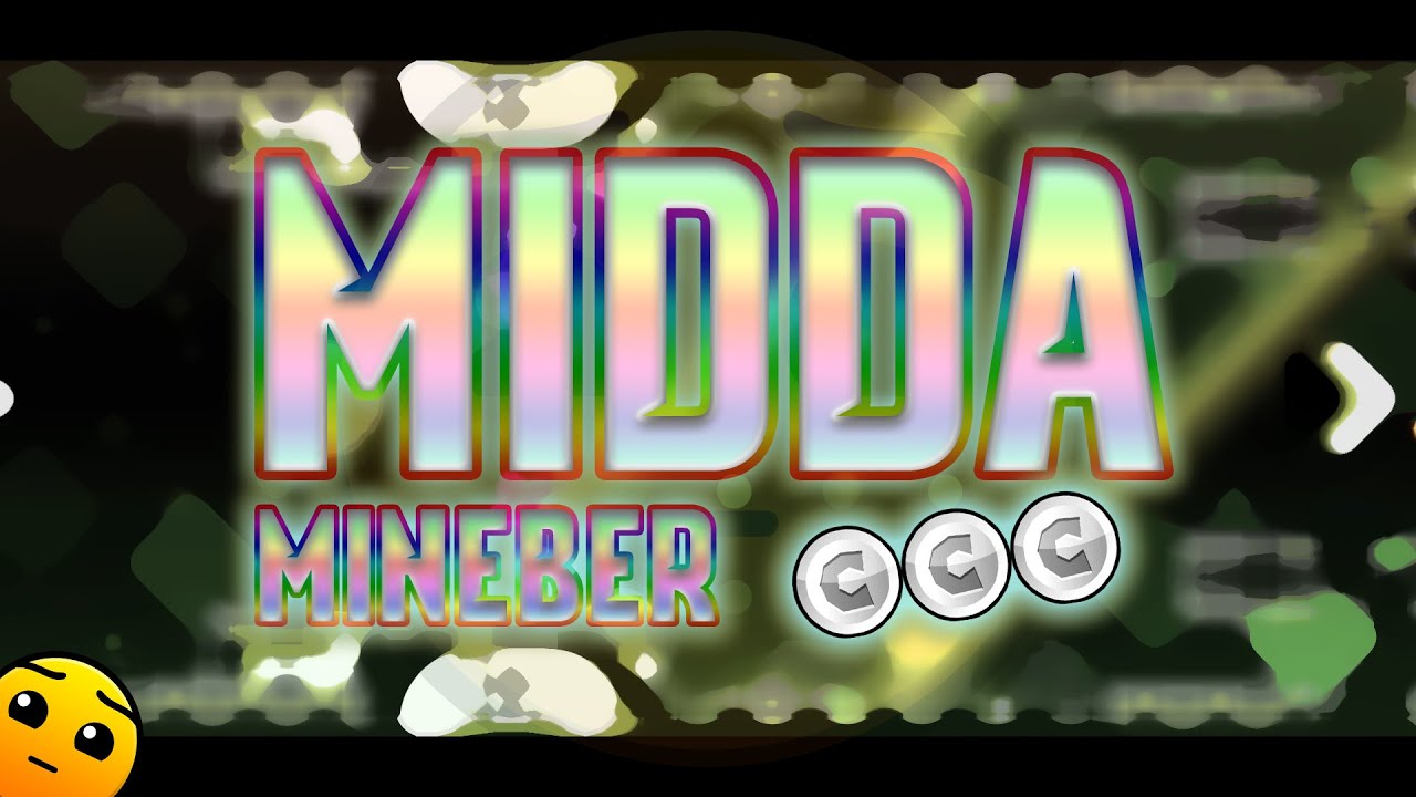 "Midda" by Mineber [ALL COINS] | Geometry Dash Daily #76 [2.11] - YouTube
