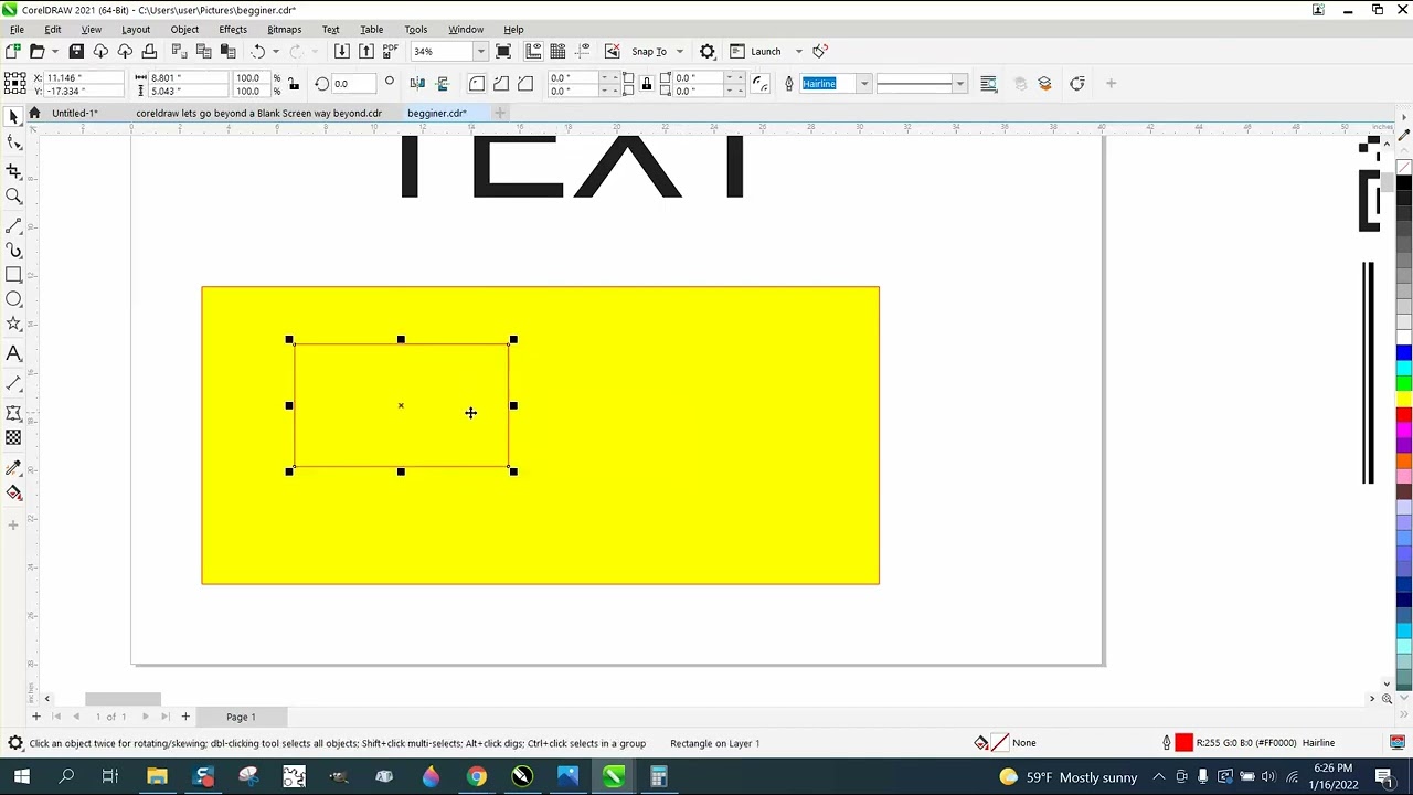 Corel Draw Tips & Tricks Beginner Part 15 Menu Bar - YouTube