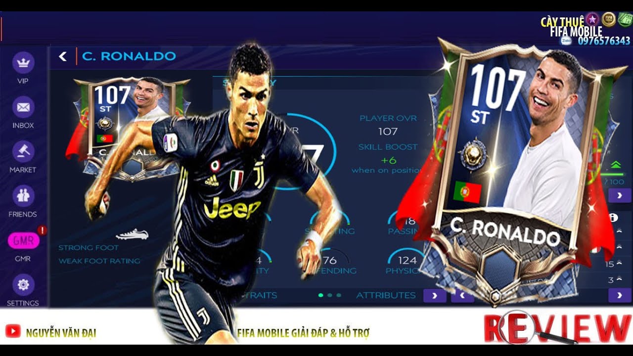 C Ronaldo OVR 107 National Heroes Packs FIFA MOBILE - YouTube