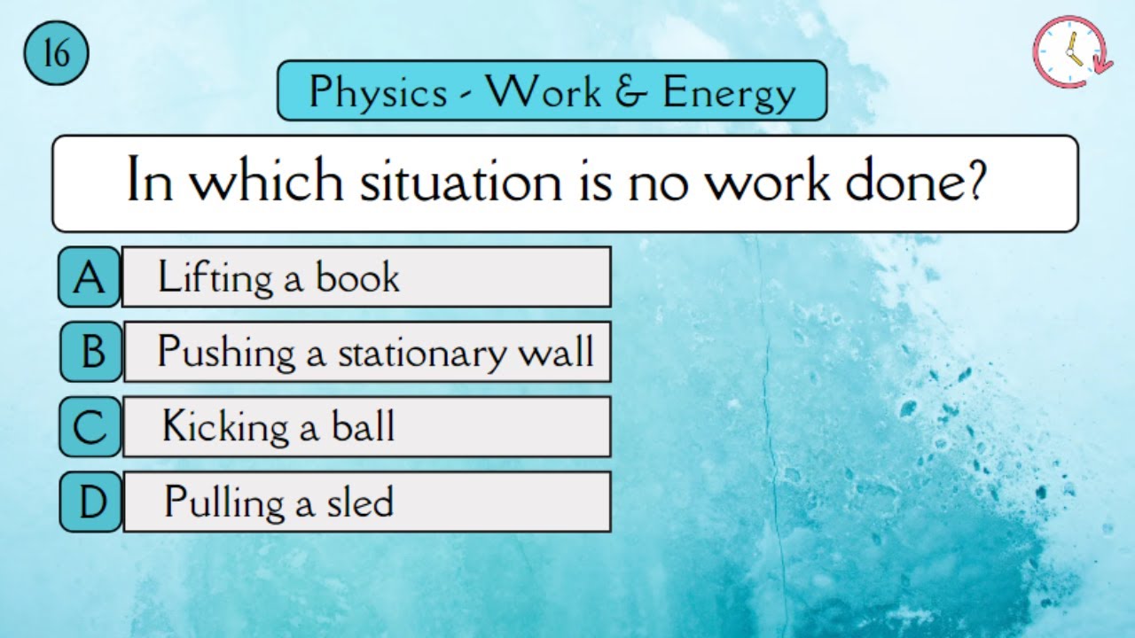 Work & Energy Important MCQs | Physics Top 20 Quiz | All Competitive ...