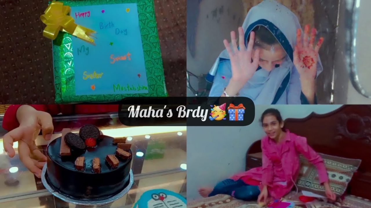 Maha's birthday 🎂🥳|Meerab ne dia Maha ko suprise gift 🎁|Maha ko Kia ...