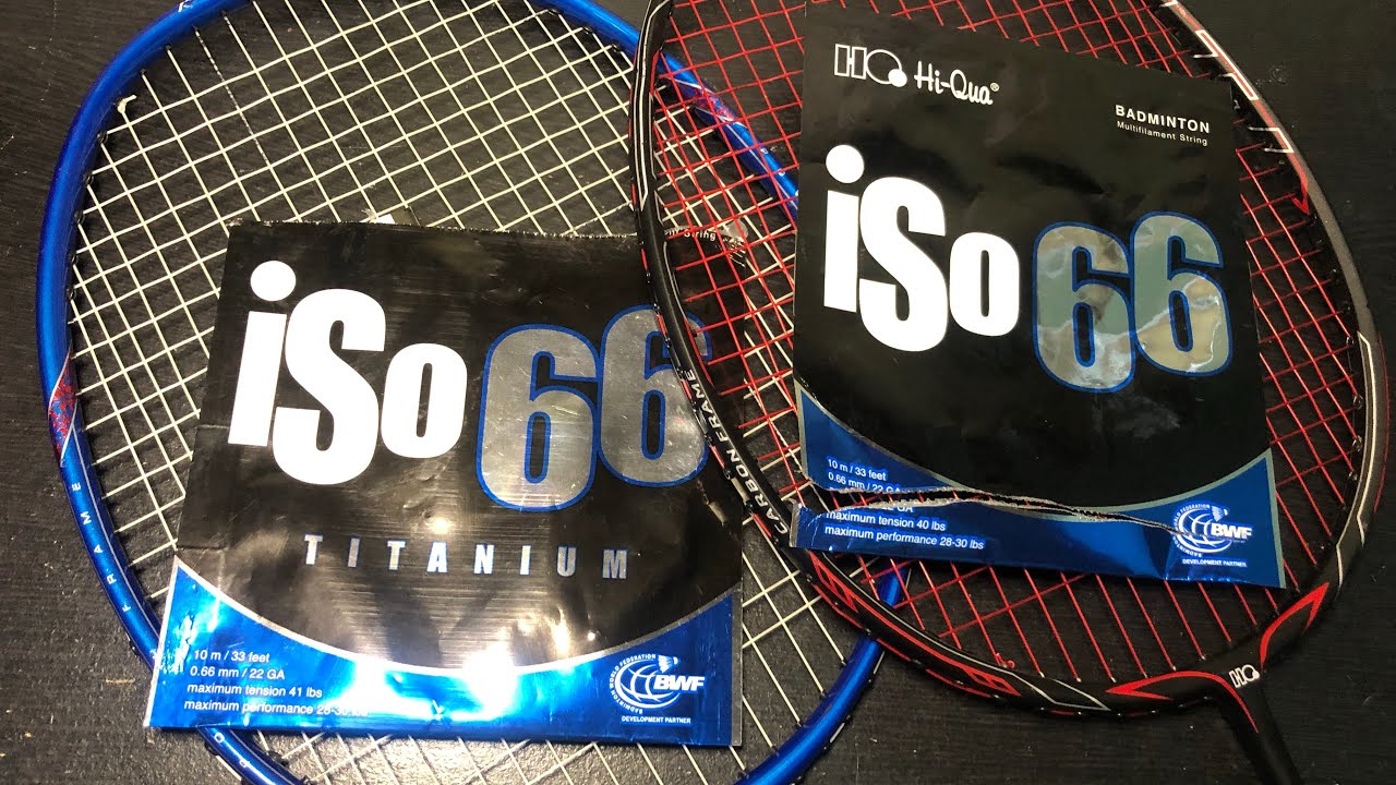 Senar HIQUA HQ ISO 66 vs ISO 66 Titanium review / senar raket murah ...