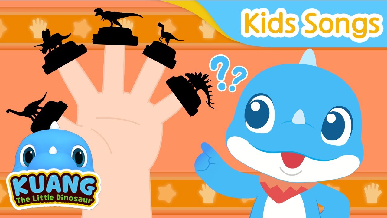 Dinosaur Finger Family | Kids Song | nursery rhymes | Baby T-Rex Kuang ...