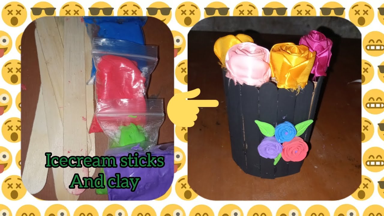 DIY Icecream Stick reuse Idea💡 | Ice Cream Stick Vase | MixArtss - YouTube