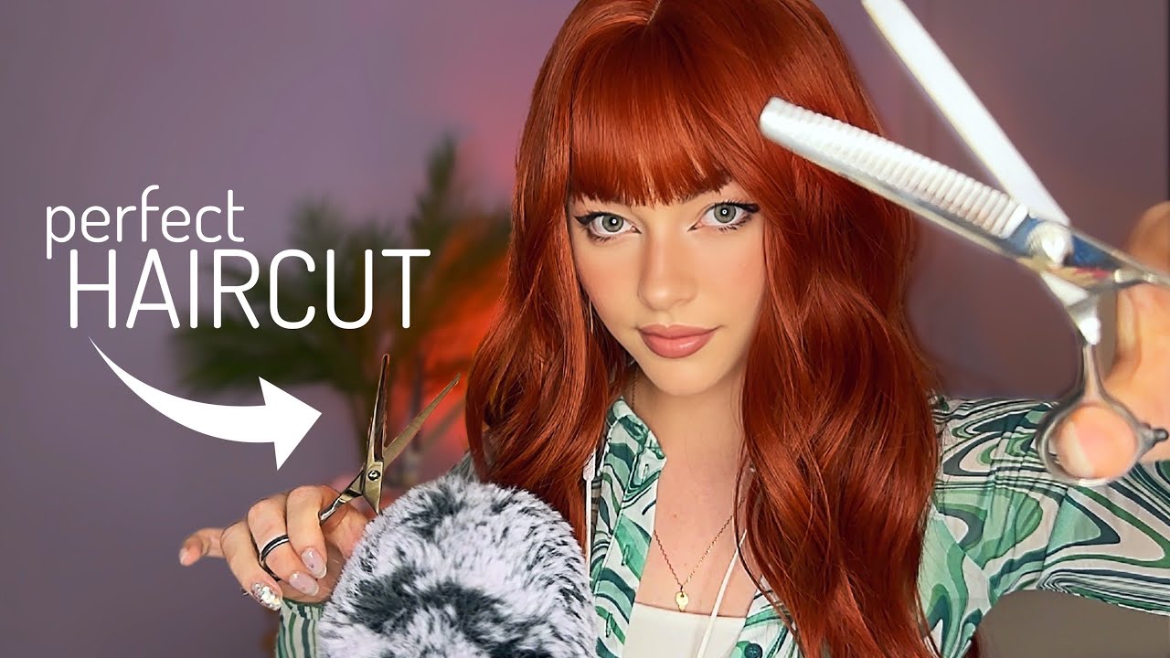 Asmr Relaxing Haircut ️ Scissors Mouth Sounds And Roleplay Youtube