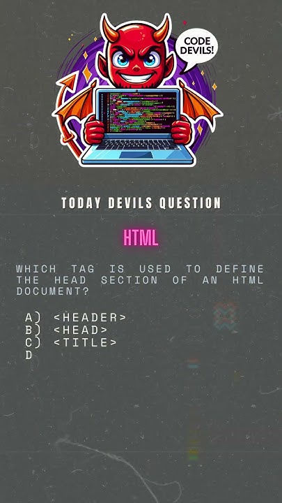 Devils Question Coding Html Htmlandcss Learncode Programming Webdev Youtube