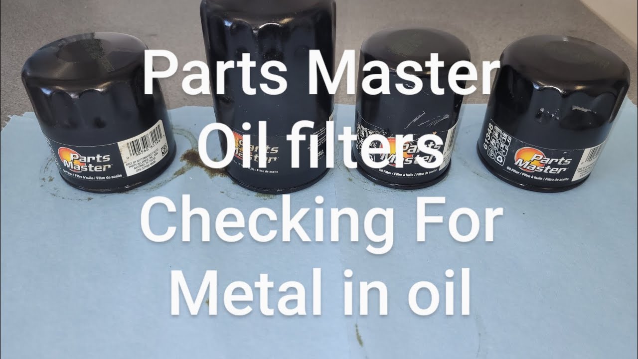 Parts Master used oil filters checked for metal in oil Filtration - YouTube