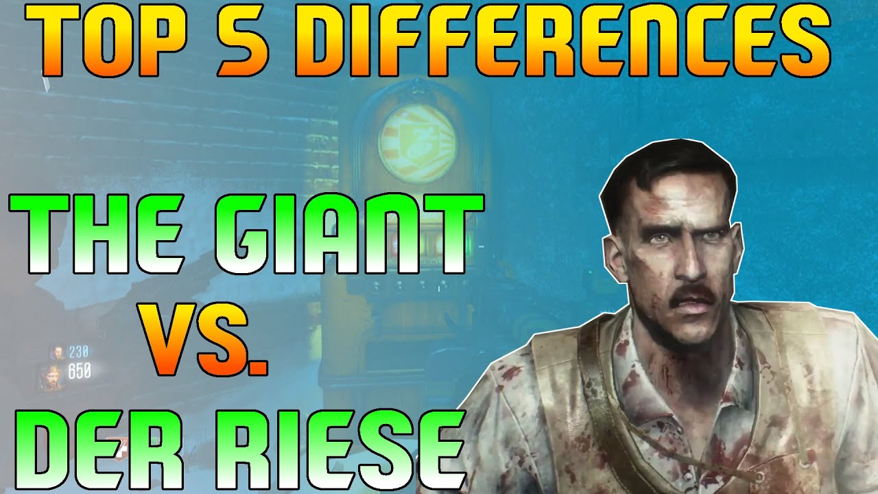 Top 5 Differences in "The Giant" & "Der Riese"! (BO3 Zombies Top 5 ...