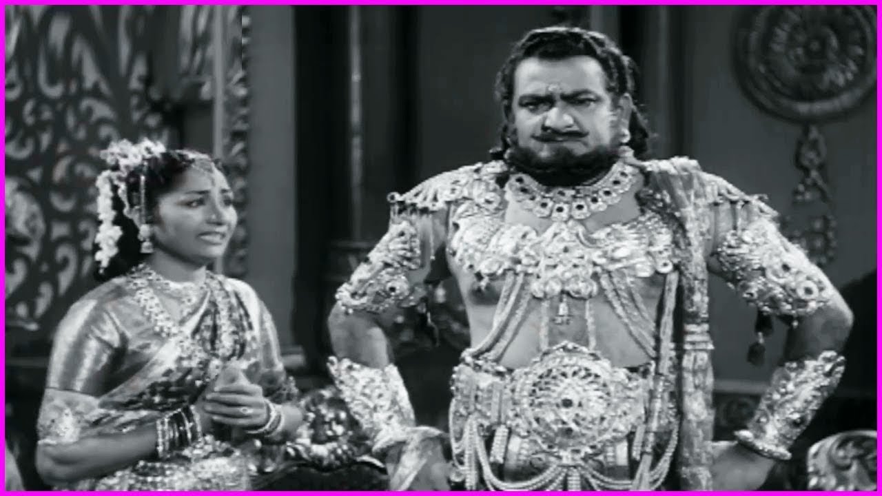 NTR And SV Ranga Rao Superb Acting Scenes in Telugu - Dakshayagnam ...