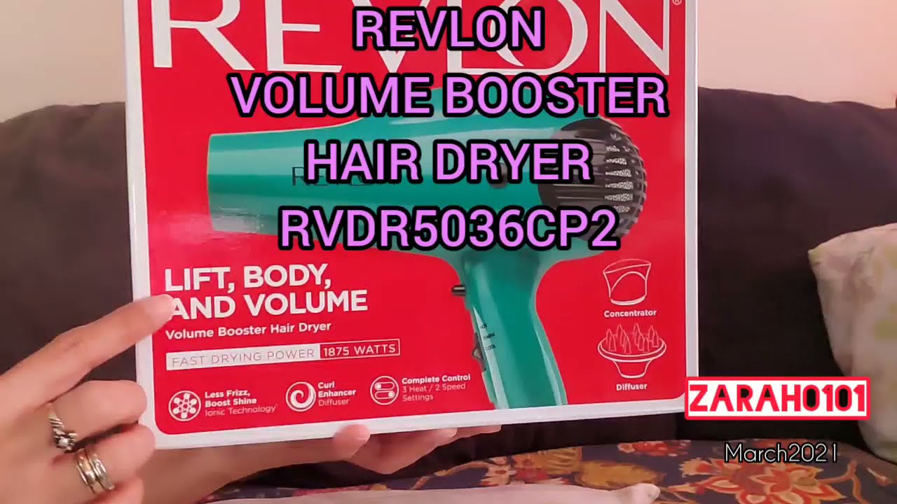 Revlon Volume Booster Hair Dryer Unboxing - YouTube