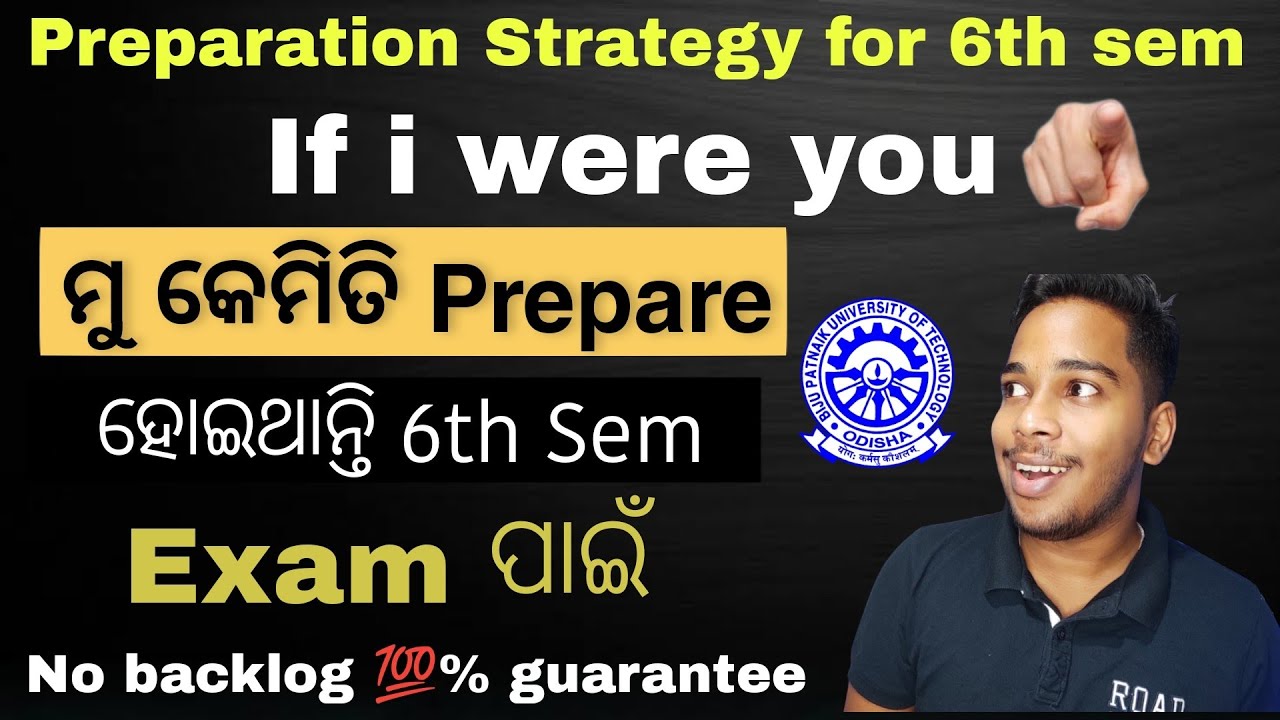 Best Preparation strategy for 6th sem exam||No backlog||Bput even sem ...