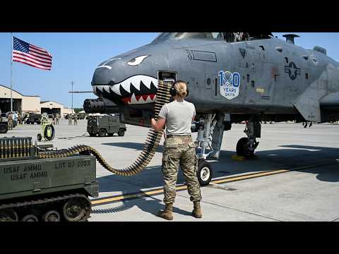 Inside the A-10's Deadly 30mm Cannon Ammo Loading Process