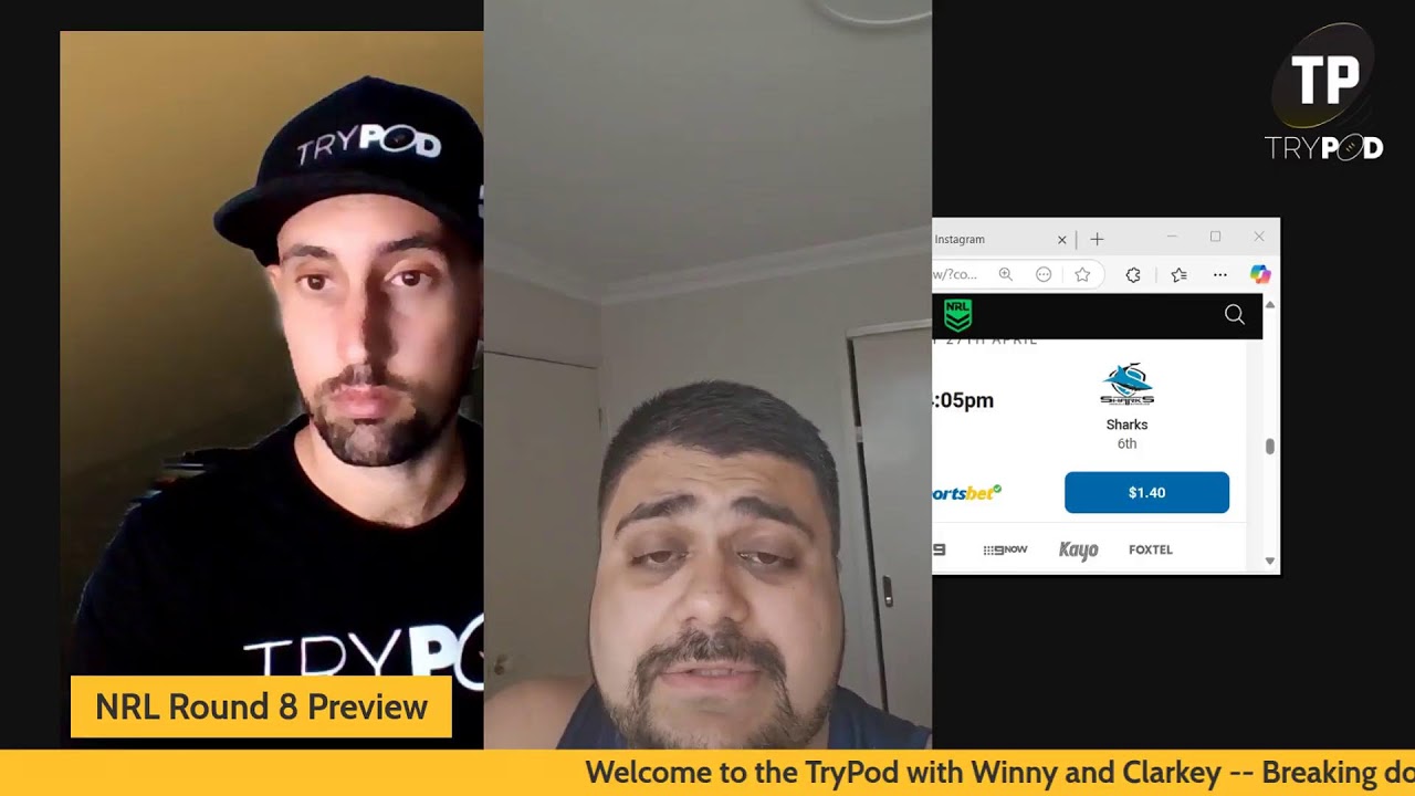 🎧 TryPod LIVE 🖲 💰 NRL Round 8 Punting Preview🏉 - YouTube