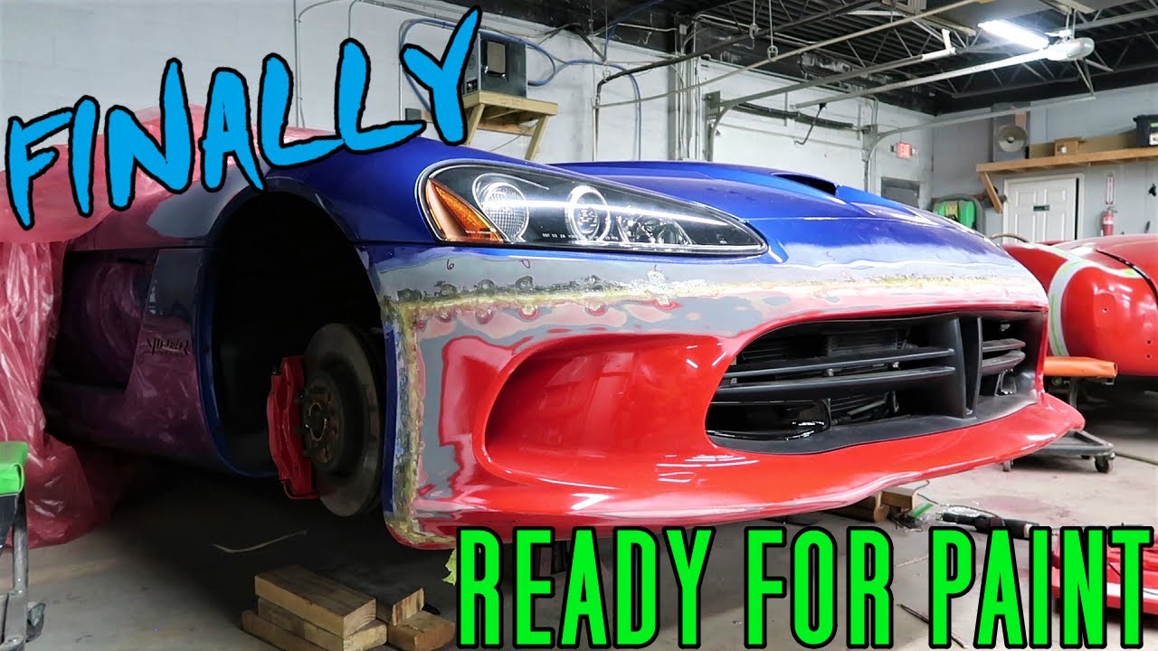 Ready for Paint | Dodge Viper Front Bumper Conversion - YouTube