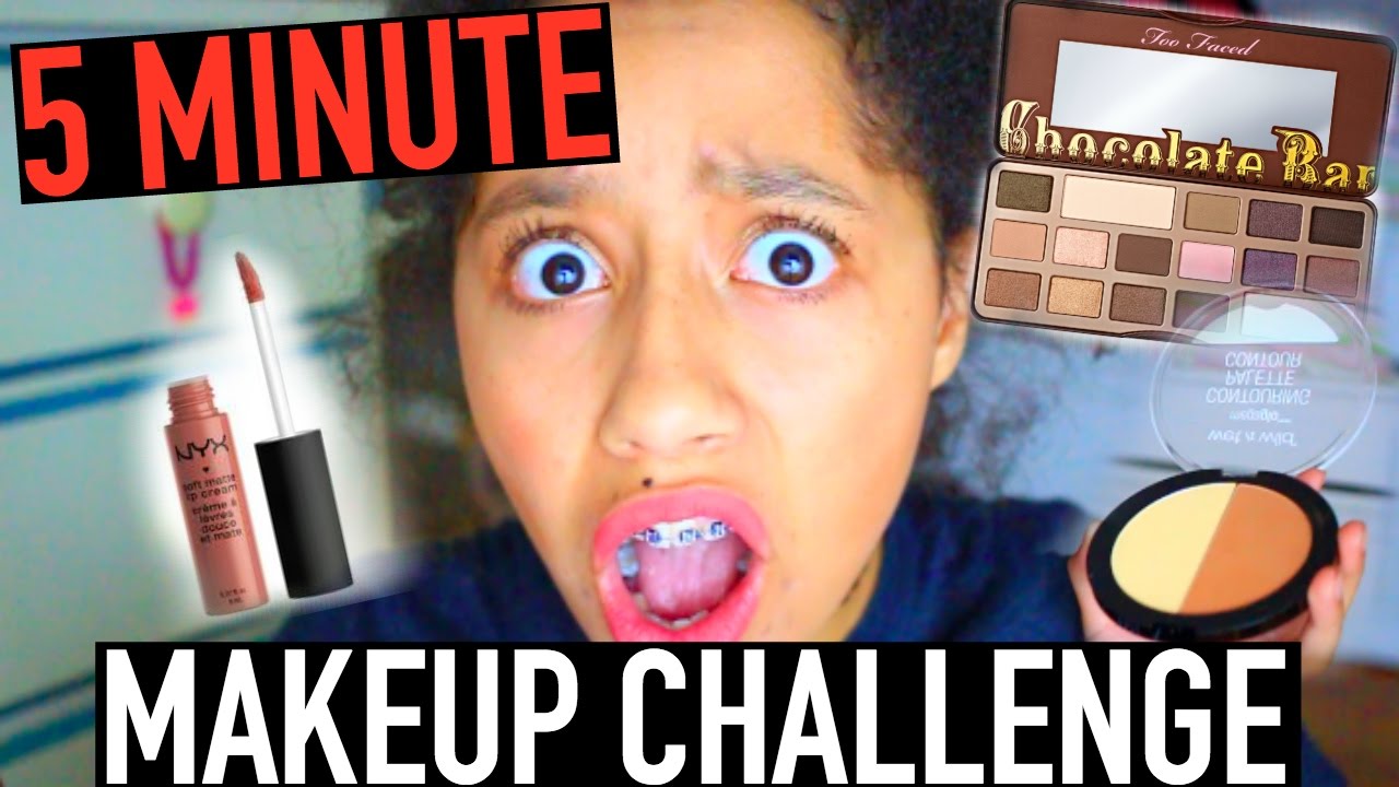 5 MINUTE MAKEUP CHALLENGE FAIL - YouTube