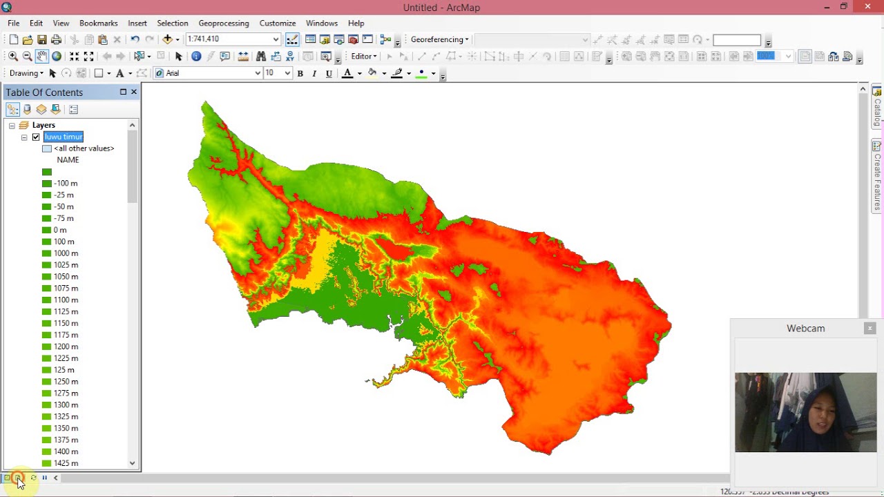 Tutorial Membuat Peta Topografi Menggunakan Aplikasi Global Mapper dan Aplikasi ArcGIS - YouTube