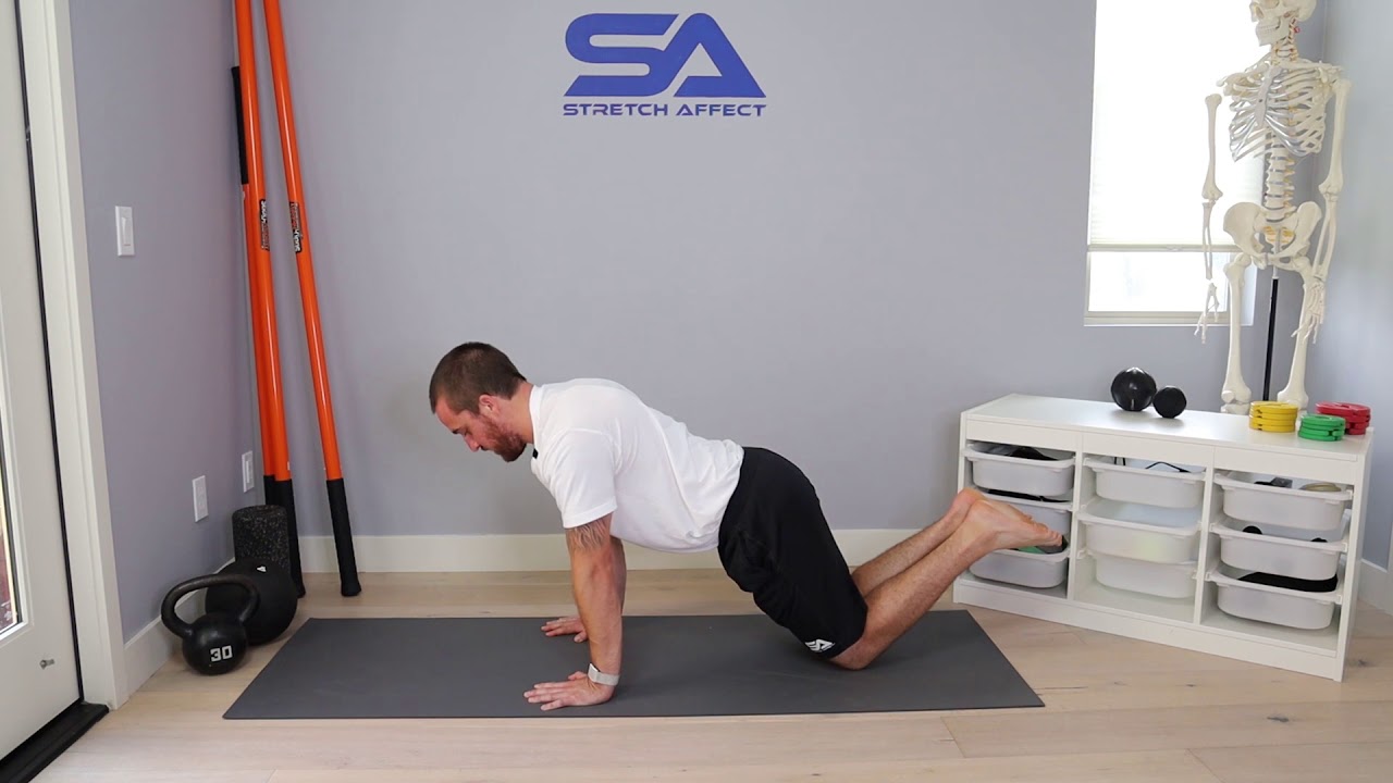Scapula End Range Rotations from Quadruped-Modified Push-up - YouTube