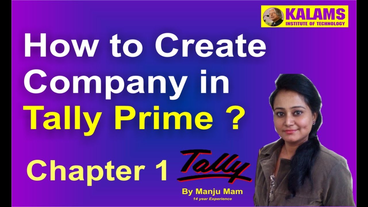 How to create company in Tally Prime | Chapter 1 | Tally Learning ...